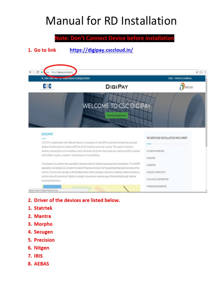 Manual For RD Installation: 1. Go To Link | Descargar gratis PDF | Java ...