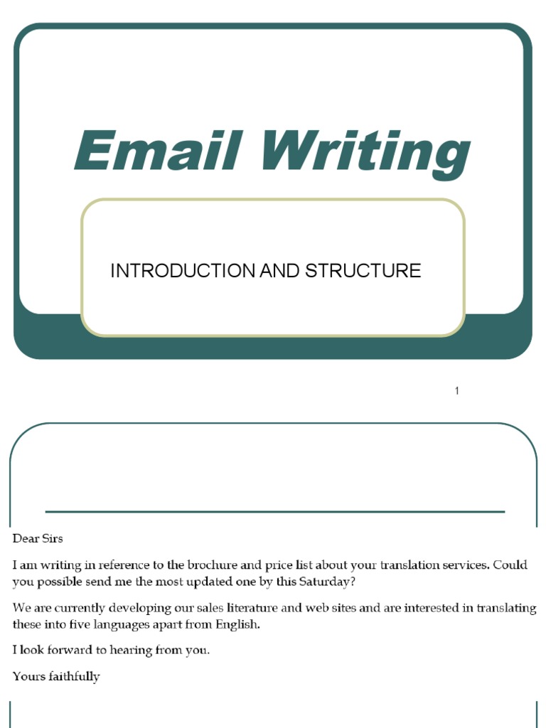 Email Writing in Business | PDF