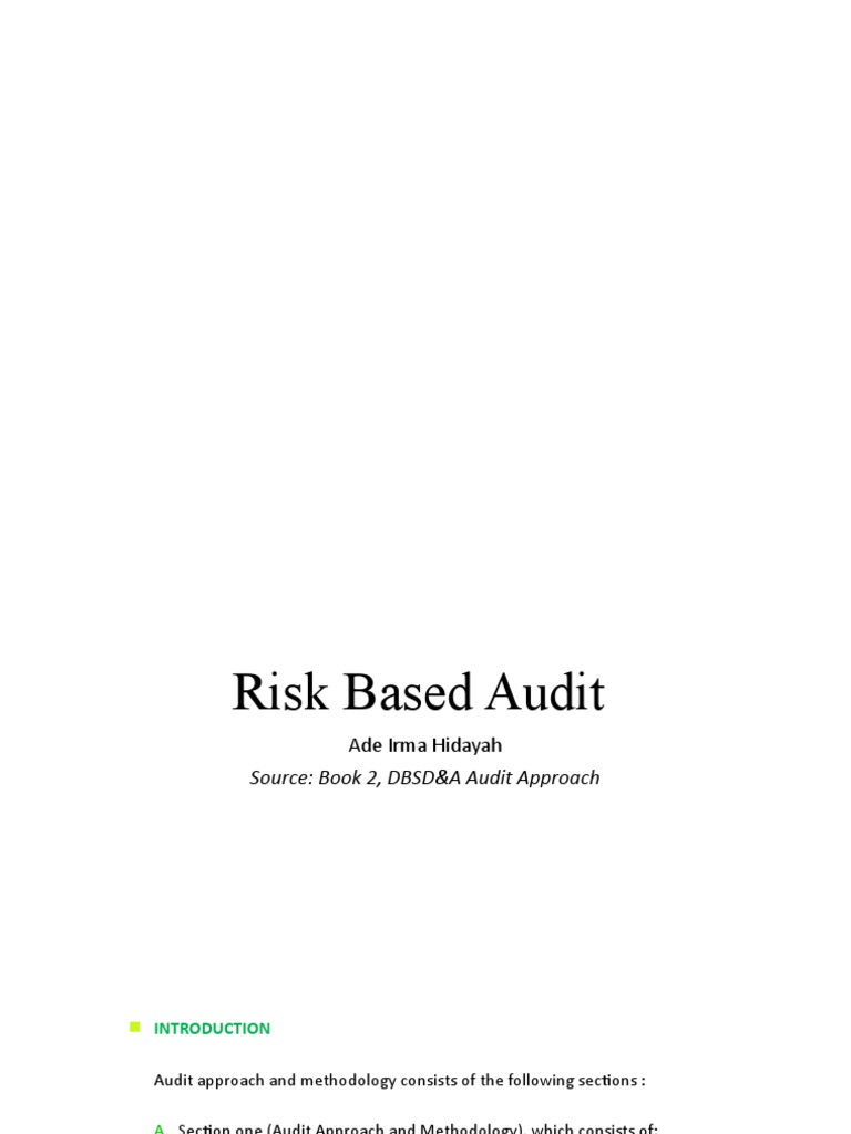 Risk Based Audit (1) FINAL | PDF | Audit | Financial Audit