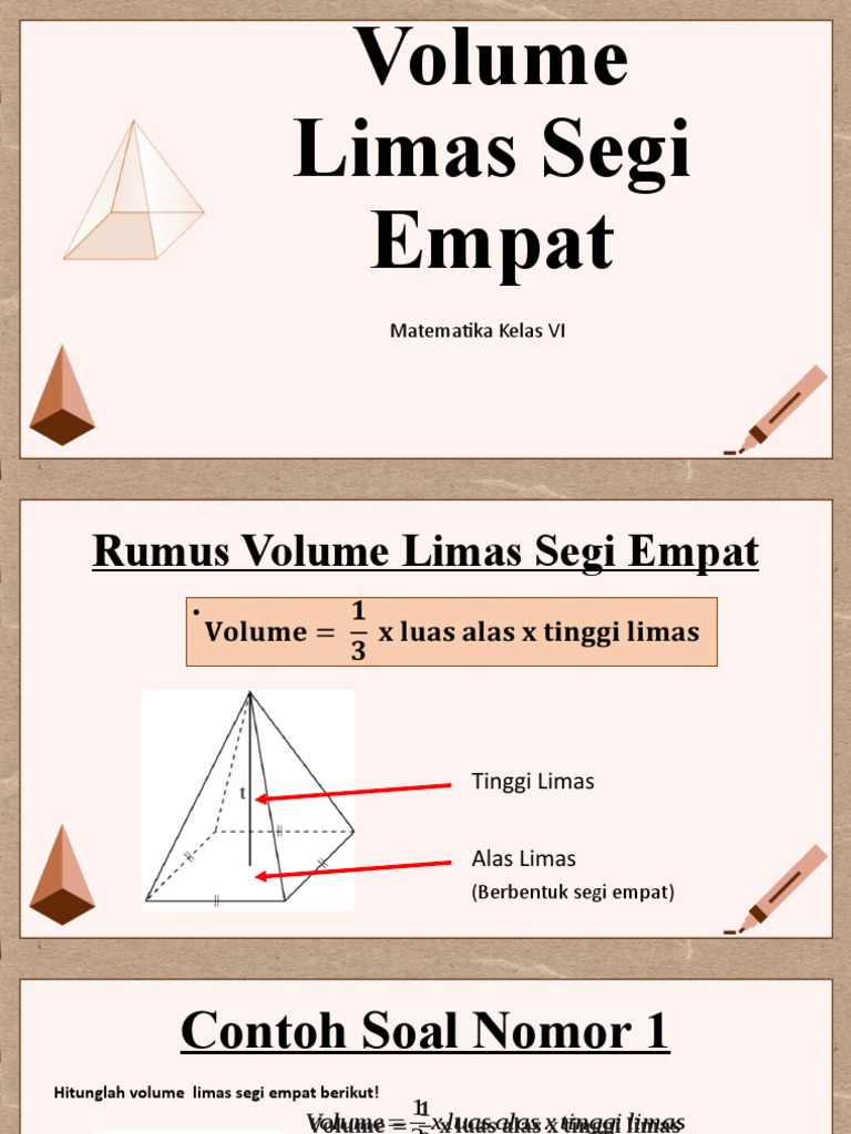 MTK Volume Limas Segi Empat | PDF | Kajian Bahasa Asing | Metode ...