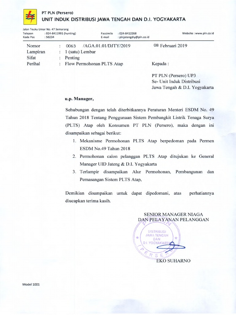 Alur Permohonan PLTS Atap PLN | PDF