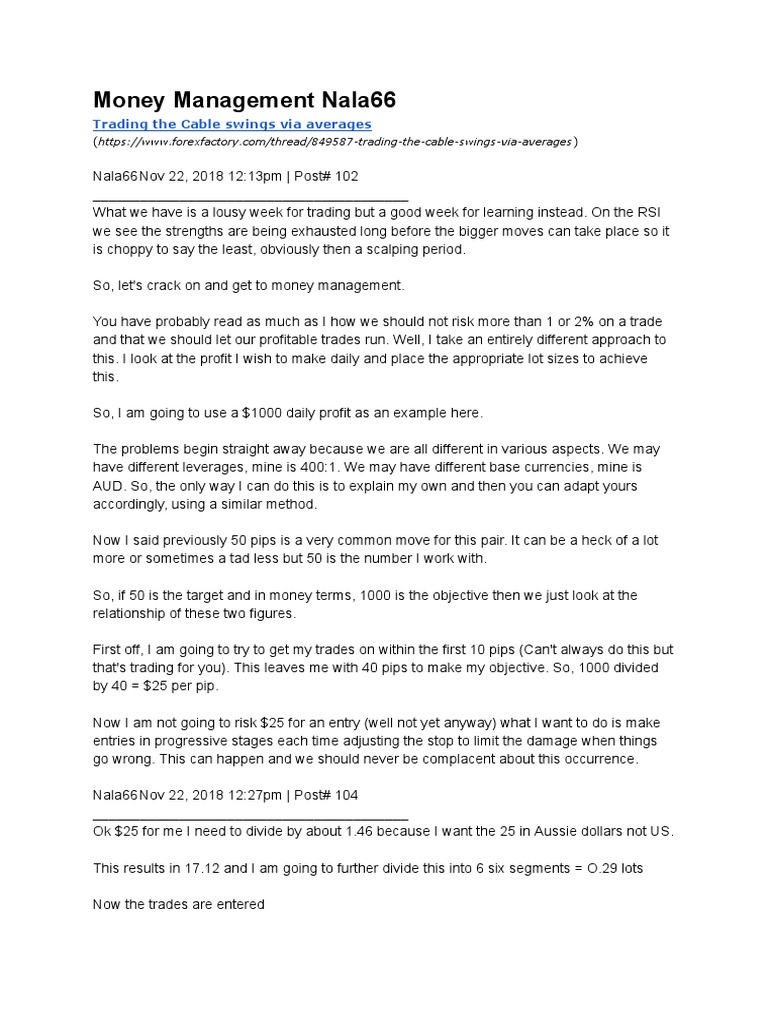 Alan's Money Management | PDF | Hedge (Finance) | Risk