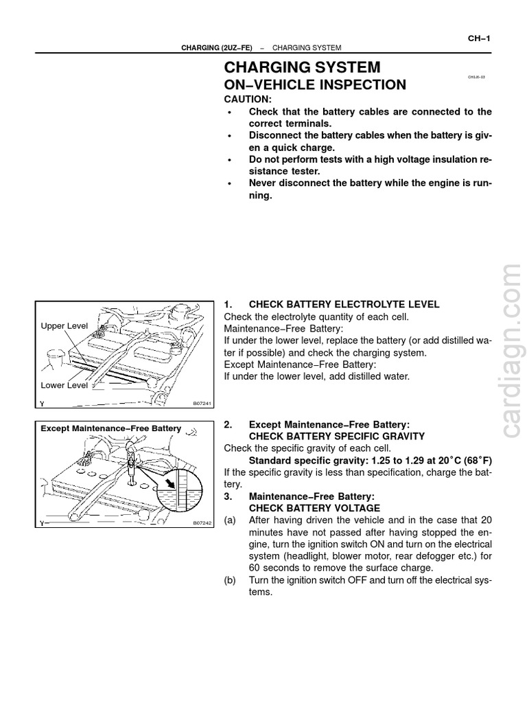 Charging System: On Vehicle Inspection | PDF | Belt (Mechanical) | Screw