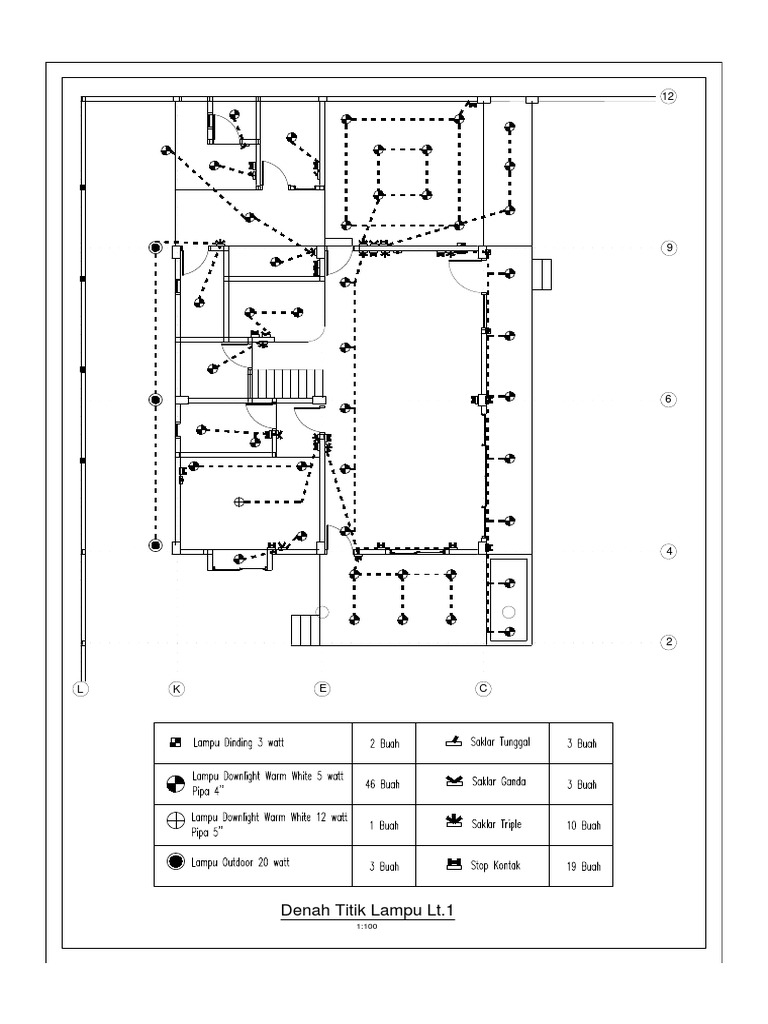 Denah Titik Lampu | PDF