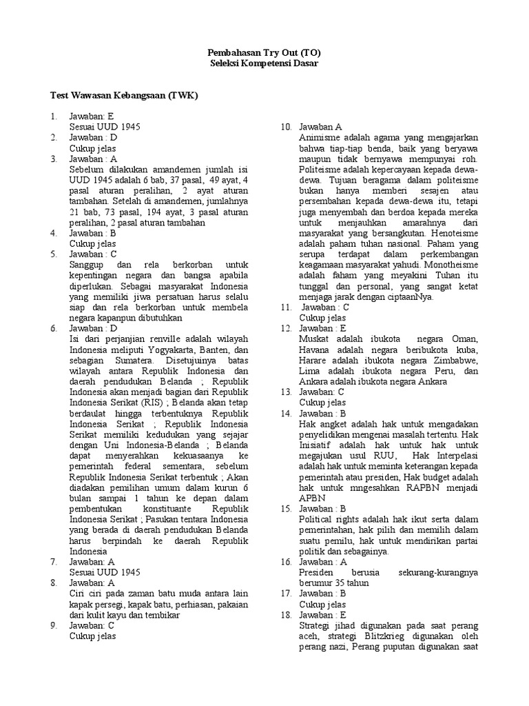 Pembahasan TO | PDF | Politik