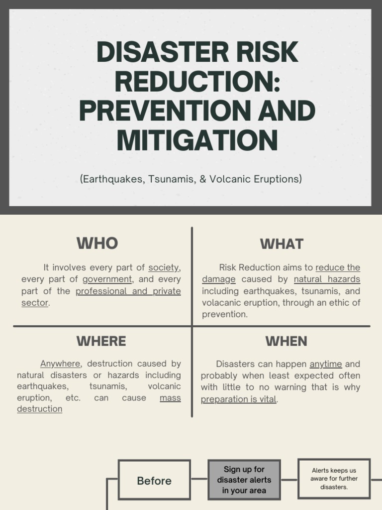 Disaster Risk Reduction: Prevention and Mitigation: (Earthquakes, Tsunamis, & Volcanic Eruptions ...