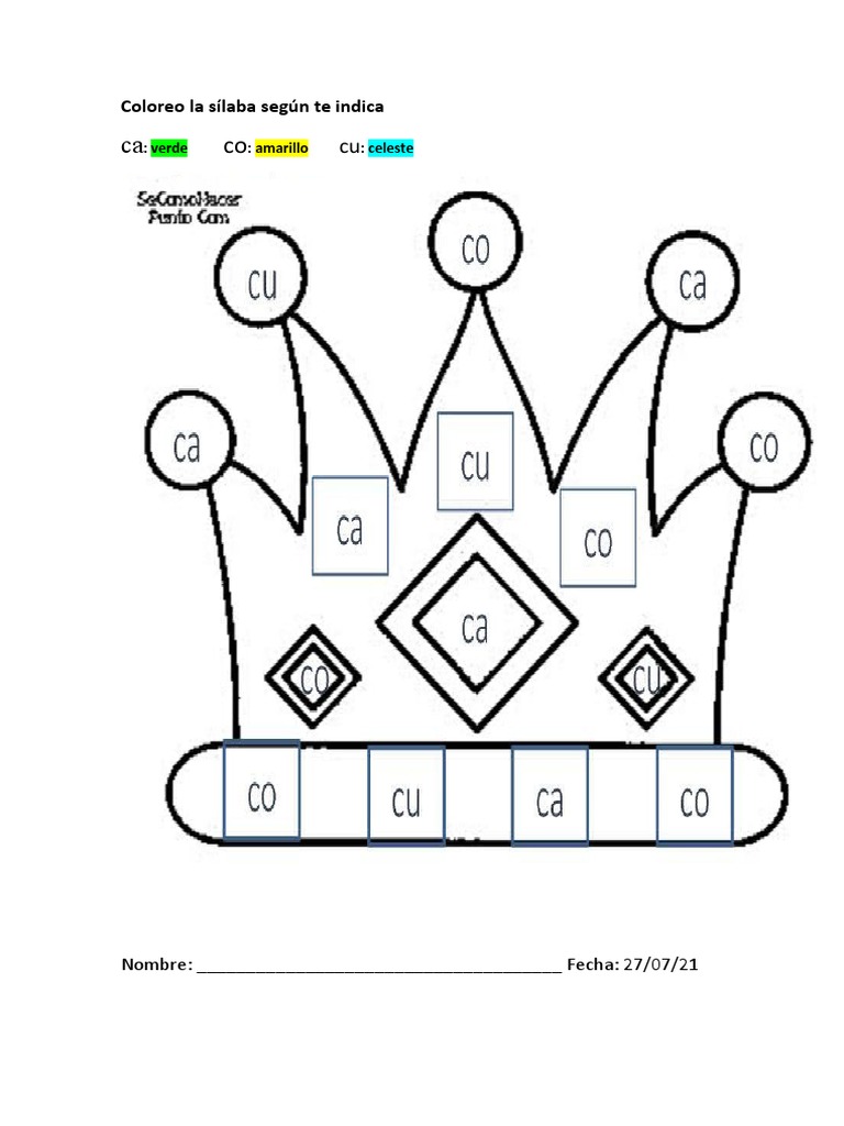 Sílabas Ca-Co-Cu | PDF