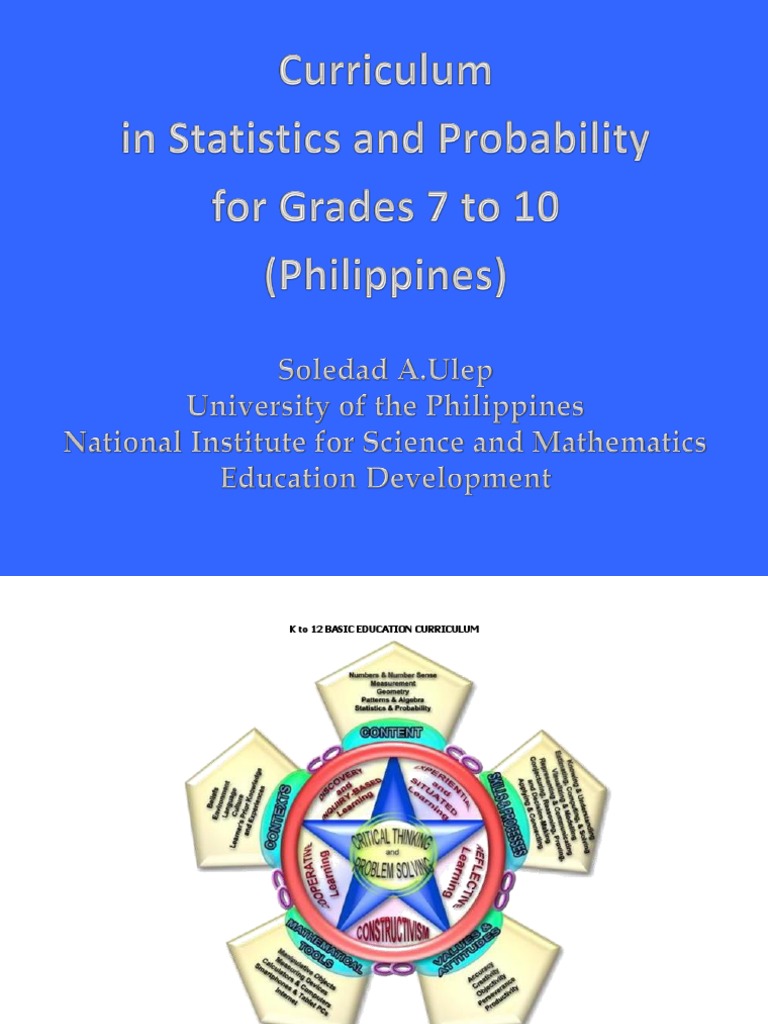 Soledad Ulep - Curriculum in Statistics and Probability For Grades 7 To ...