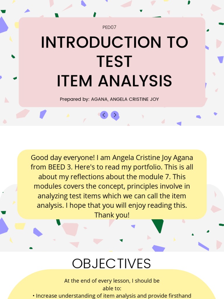 Introduction To Test Item Analysis | PDF | Test (Assessment) | Mean