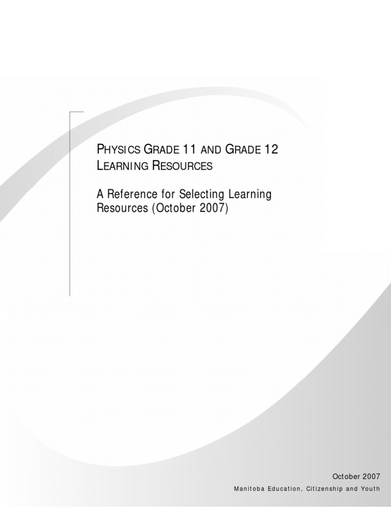 Physics Grade and 12 Bib | PDF | Curriculum | Textbook