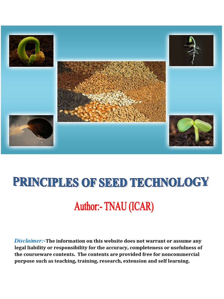 Principles of Seed Technology | PDF | Agriculture | Food Security