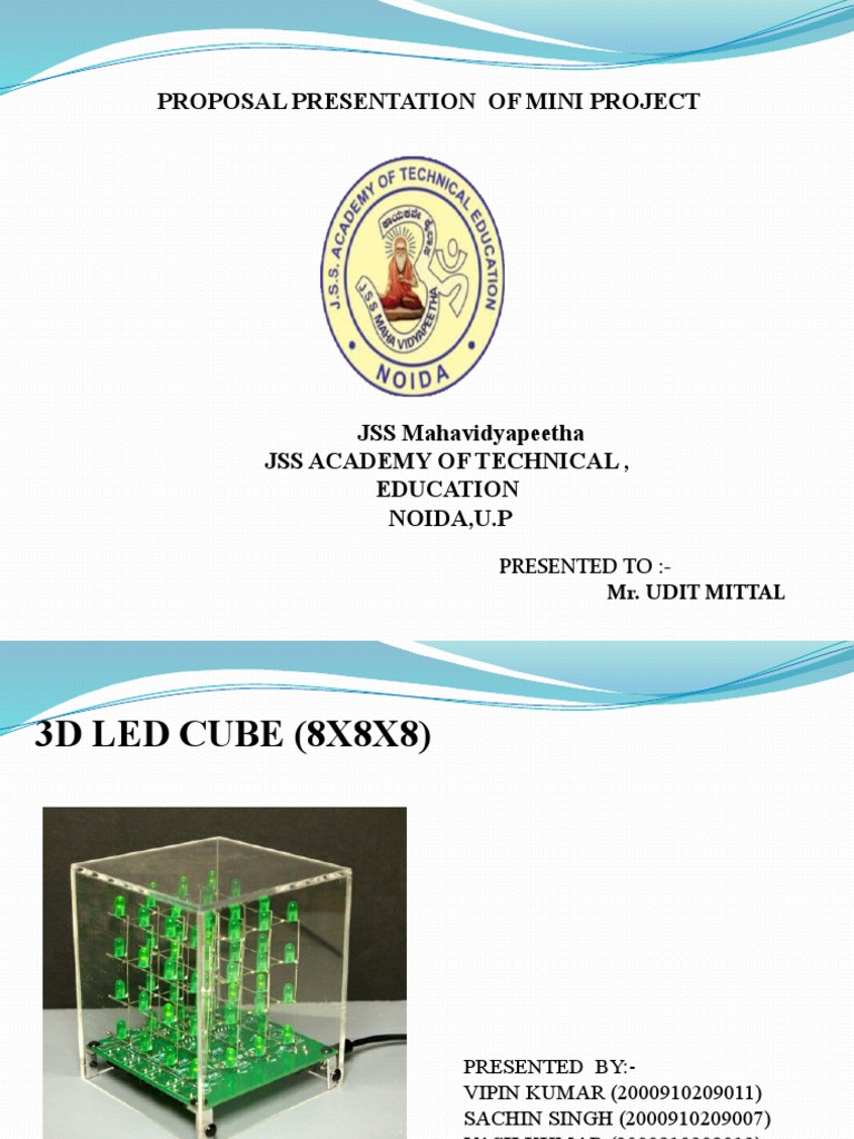 3D LED Cube Project Proposal | PDF | Printed Circuit Board | Embedded ...