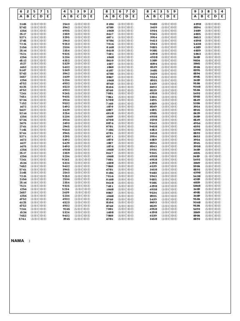 Soal Angka Hilang 1 Lembar-Dikonversi | PDF