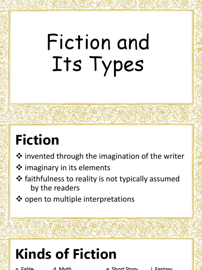 Fiction-Types and Elements | PDF | Narration | Narrative