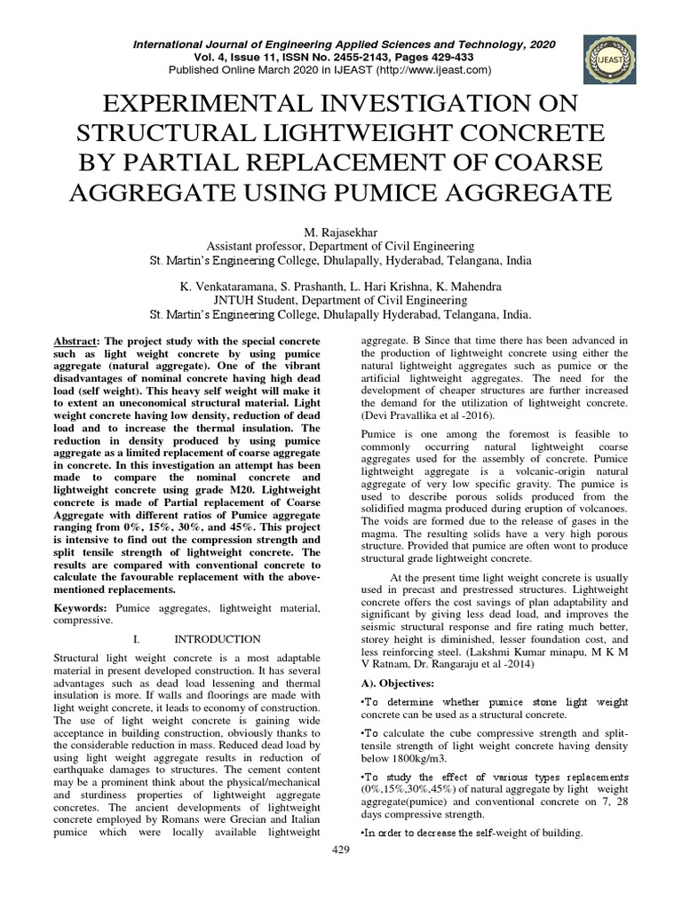 Experimental Investigation On Structural Lightweight Concrete by ...