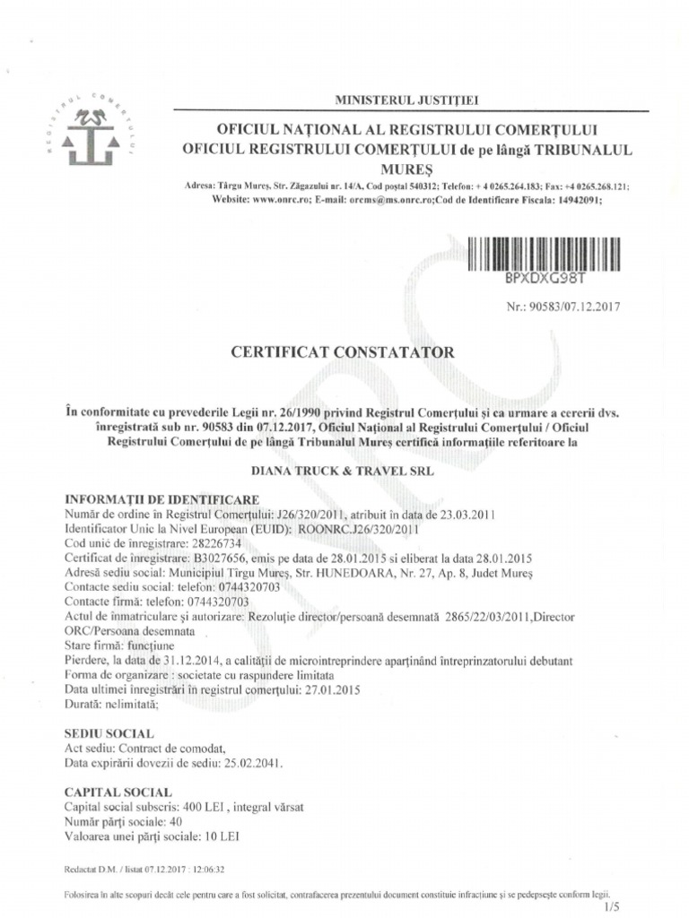Certificat Constatator | PDF