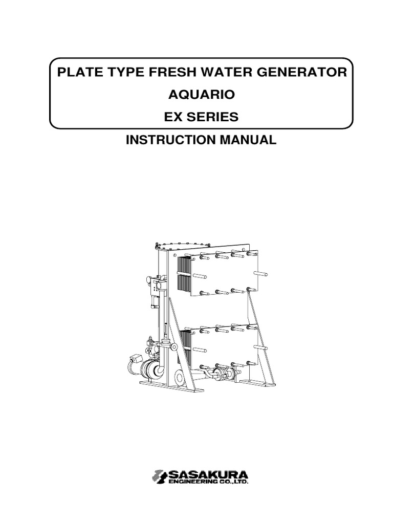 Plate Type Fresh Water Generator Manual | PDF | Water Heating | Heat ...