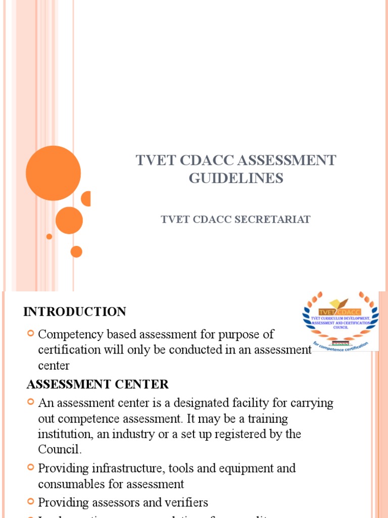 22 Tvet Cdacc Assessement Guidelines | PDF | Verification And ...
