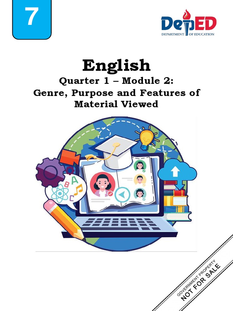 English: Quarter 1 - Module 2: Genre, Purpose and Features of Material ...