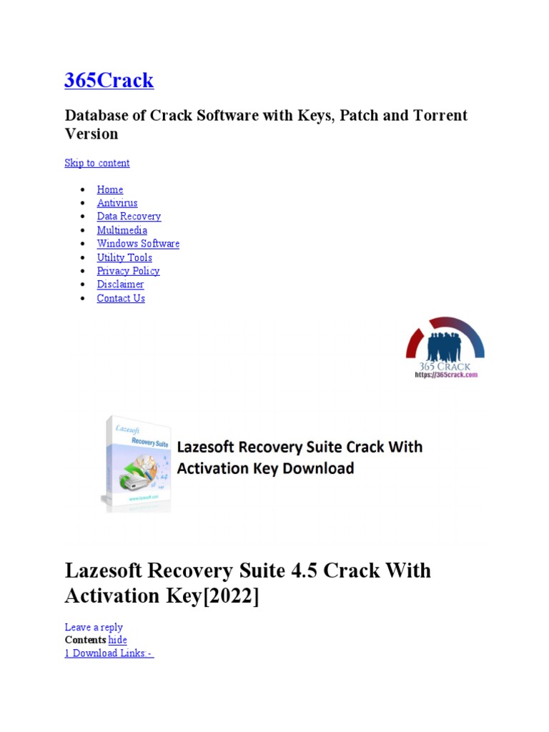 Comprehensive Guide to Lazesoft Recovery Suite 4.5 Crack with ...