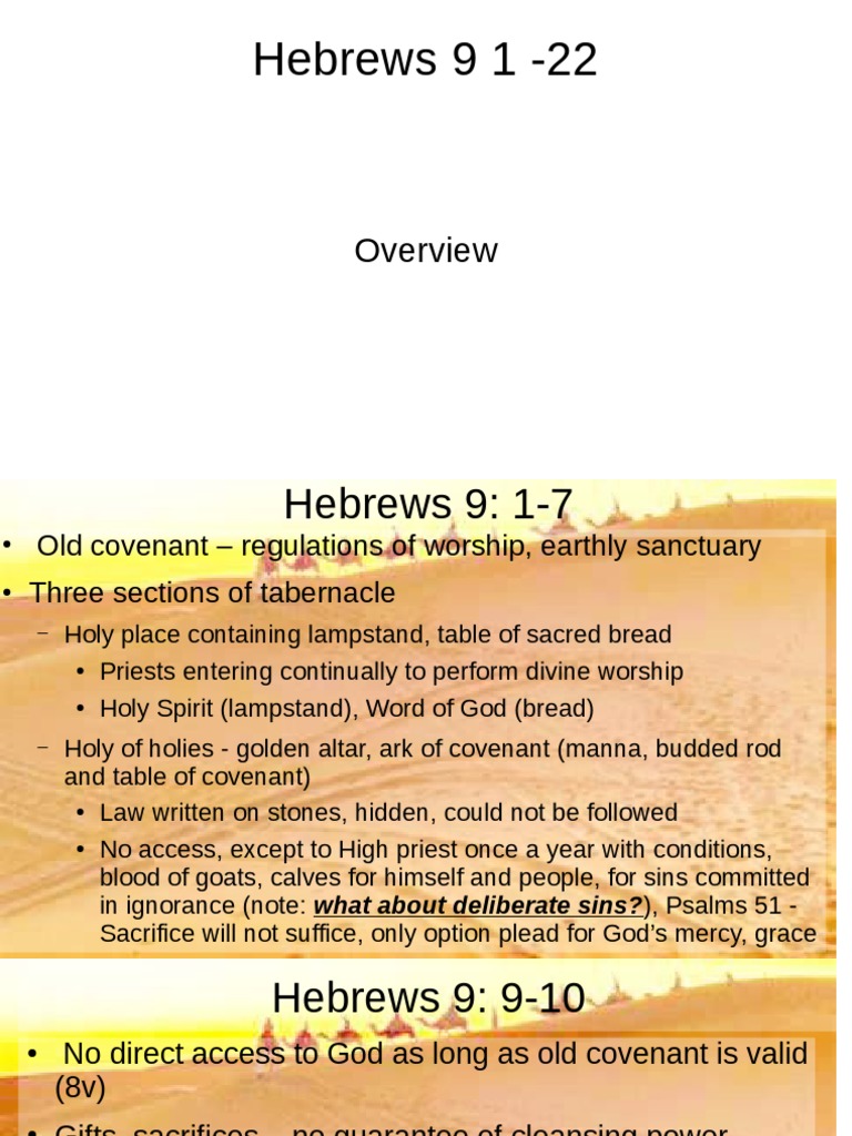 Hebrews 9 1 - 22 | PDF