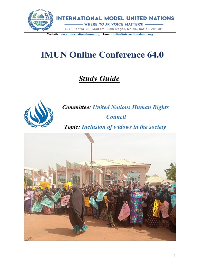 Study Guide - UNHRC - International MUN Online Conference 64.0 | PDF ...