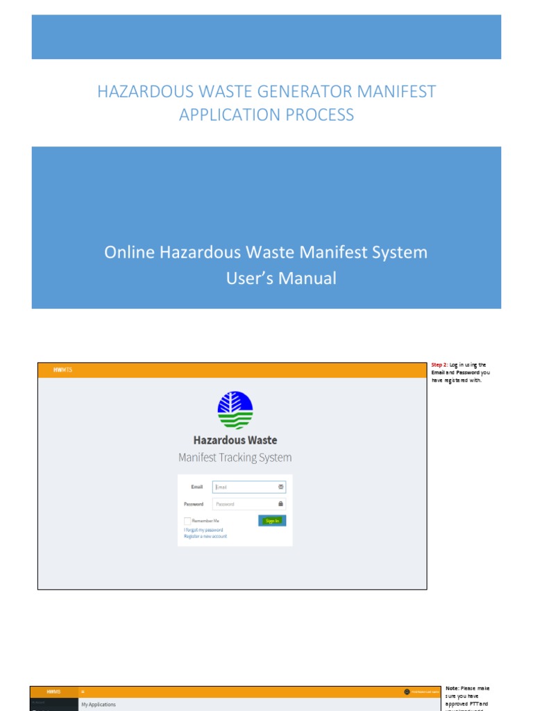 Hazwaste Generator Manifest Process 1 | PDF | Finance & Money Management