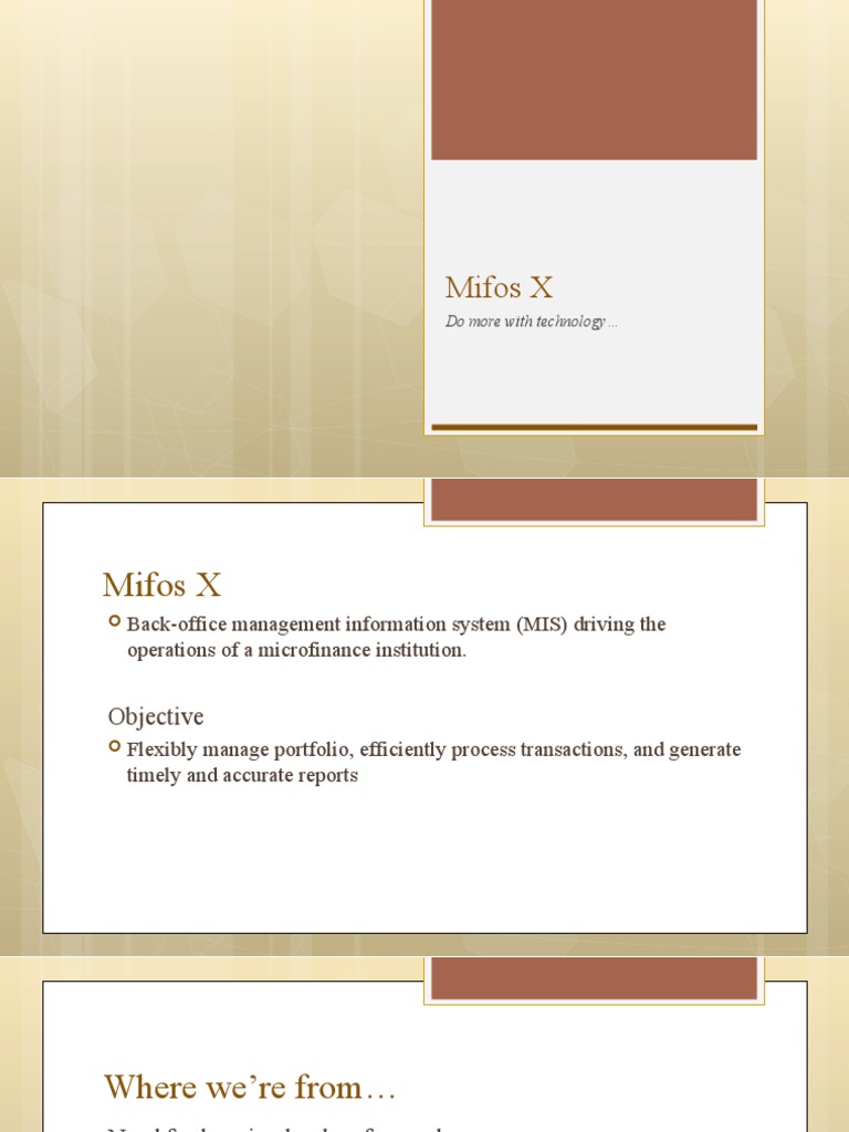Mifos X: Do More With Technology | PDF | Information Age | Software Engineering