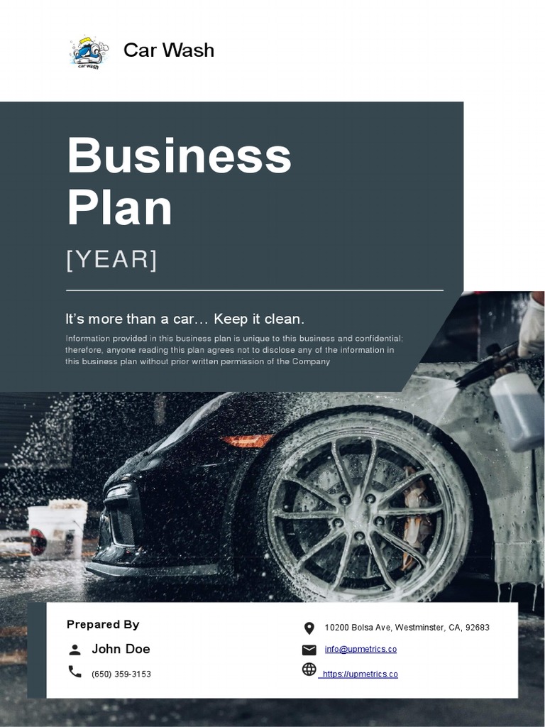 Car Wash Business Plan Example | PDF | Equity (Finance) | Expense