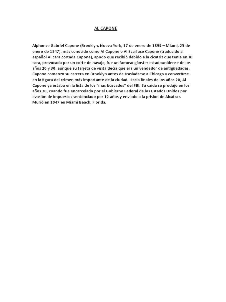 Al Capone | PDF