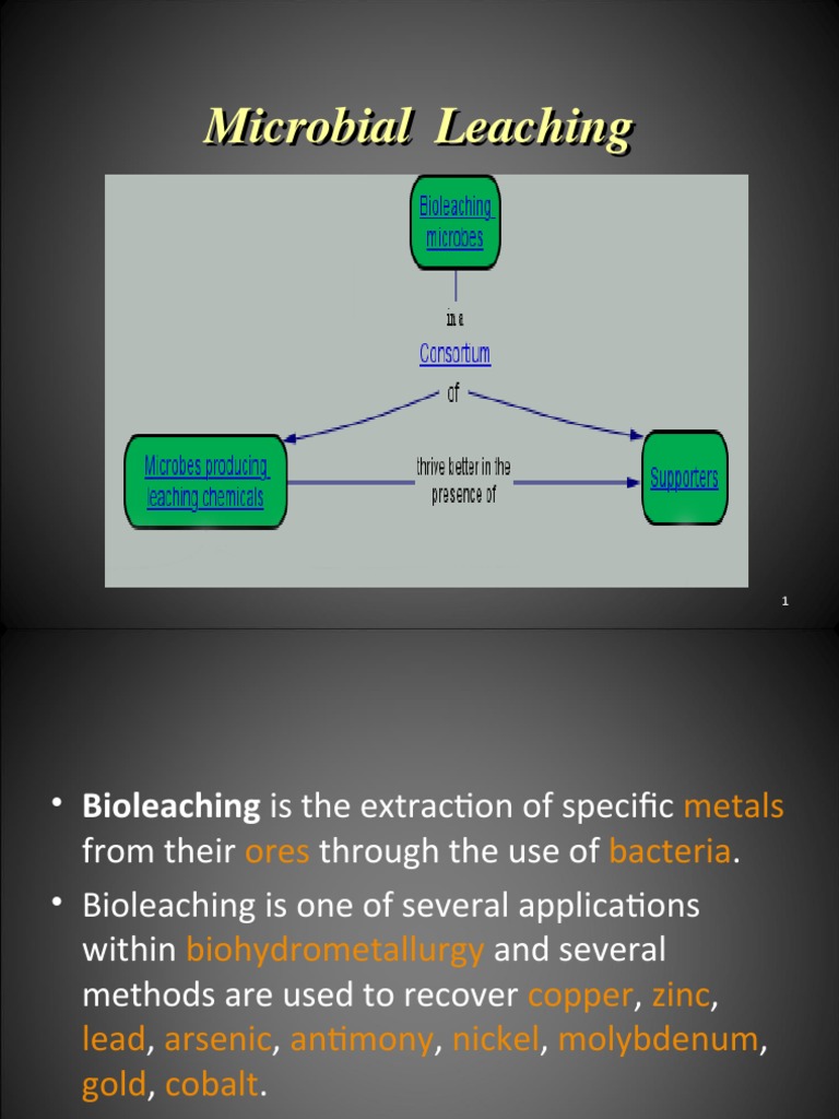 Microbial Leaching 1 | PDF | Redox | Sets Of Chemical Elements