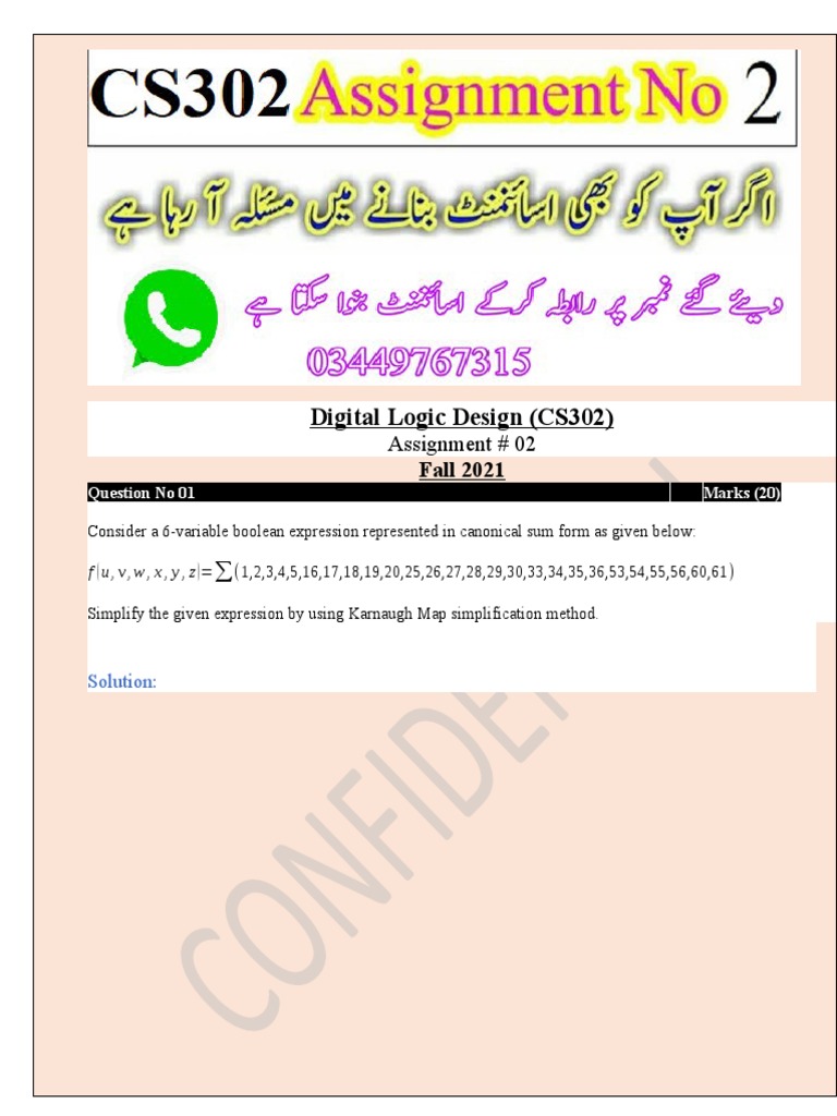 (CS302) Assignment No 2 | PDF