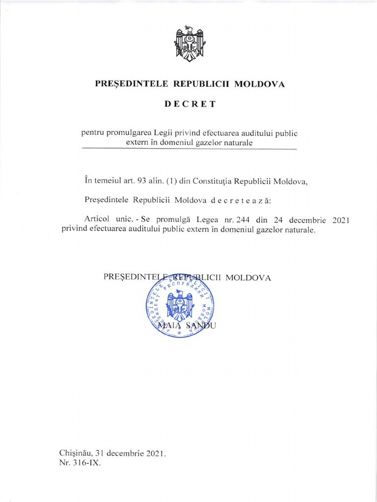 Decret Sandu Audit Gaz | PDF
