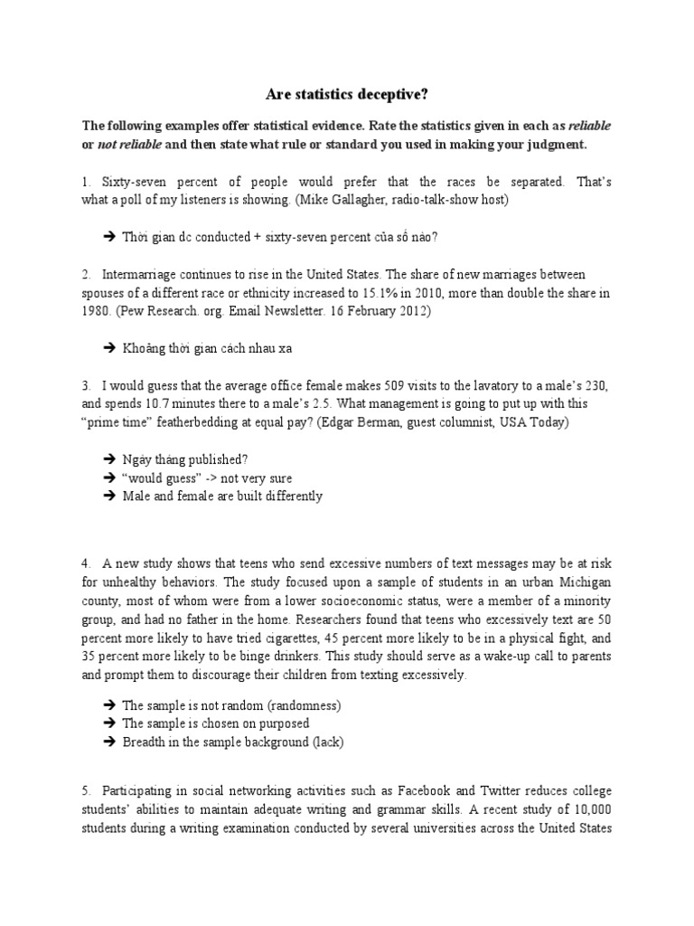 Are Statistics Deceptive - 2020 | PDF | Social Networking Service