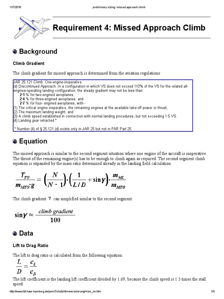 10 - Preliminary Sizing - Missed Approach Climb | PDF | Takeoff | Flap ...