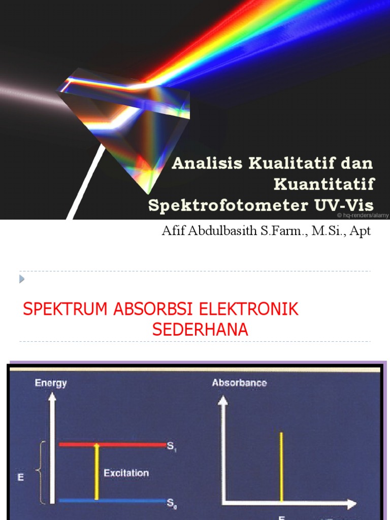 Spektro UV Vis - Kuantitatif Kualitatif | PDF