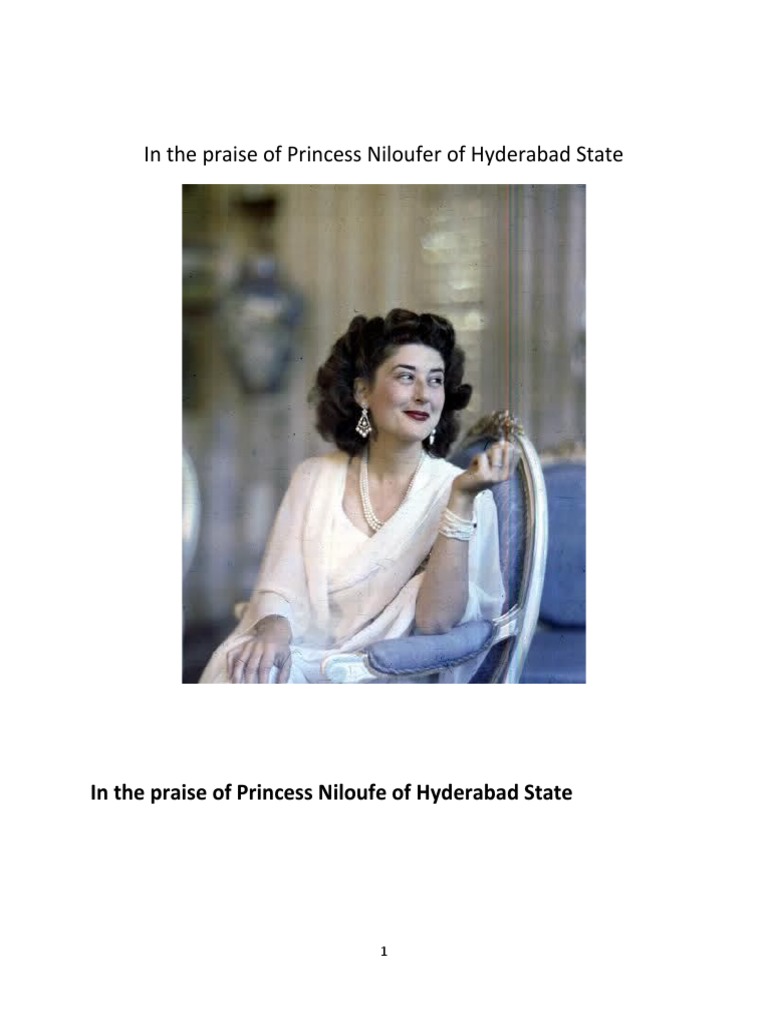 In The Praise of Princess Niloufer of Hyderabad State | PDF
