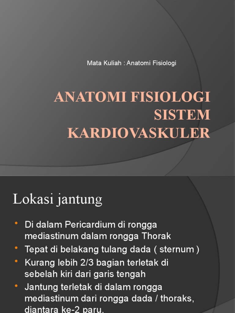 Anatomi Fisiologi Kardiovaskuler Dan Respirasi | PDF | Perjalanan