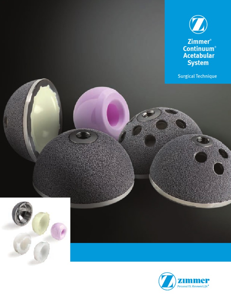 Zimmer Continuum Acetabular System: Surgical Technique | PDF | Screw ...