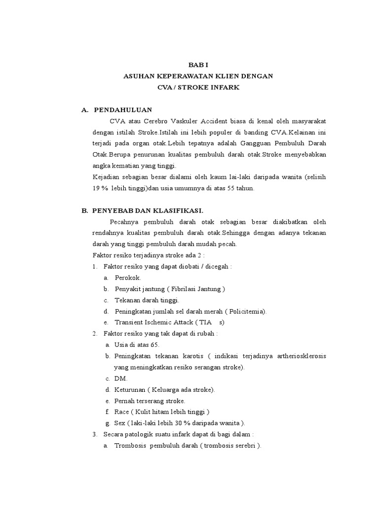 Askep Cva Infark | PDF