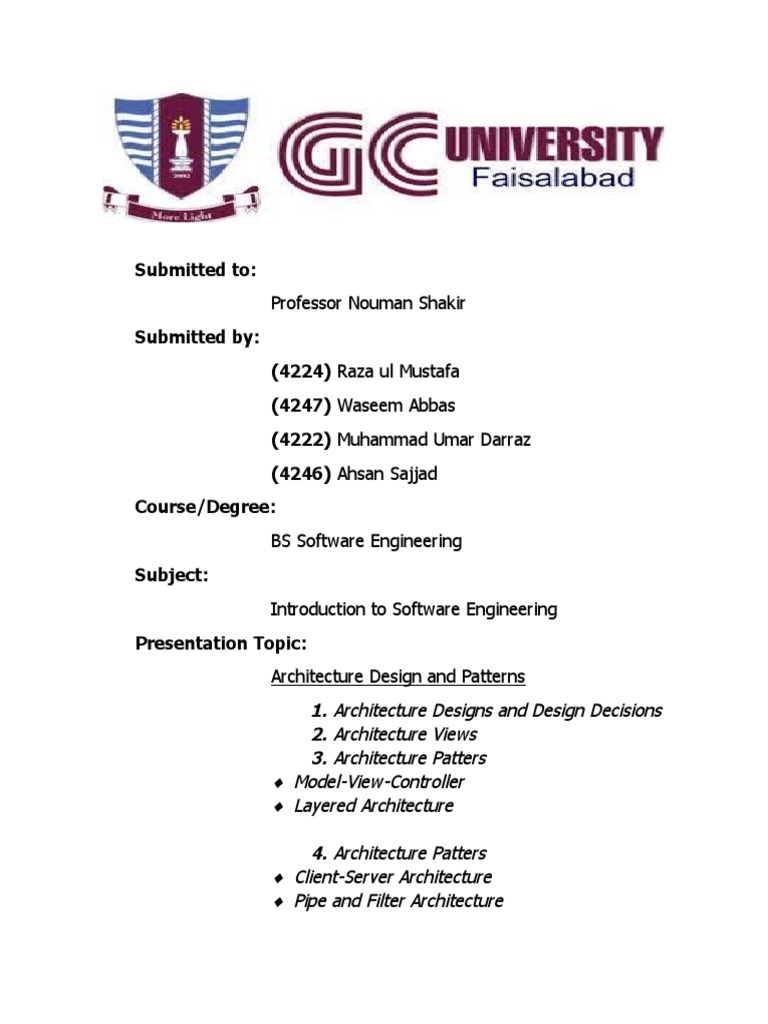Architecture Design and Patterns | PDF | Client–Server Model | Server ...