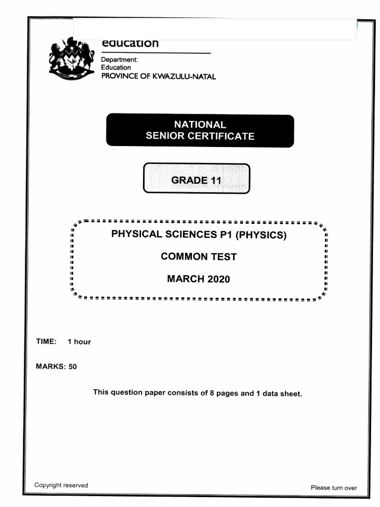 Grade 11 Exam Papers. | PDF | Friction | Quantity