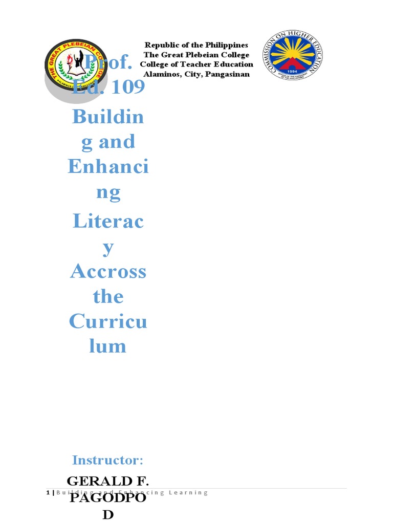 Building and Enhancing Learning | PDF | Literacy | Credit History