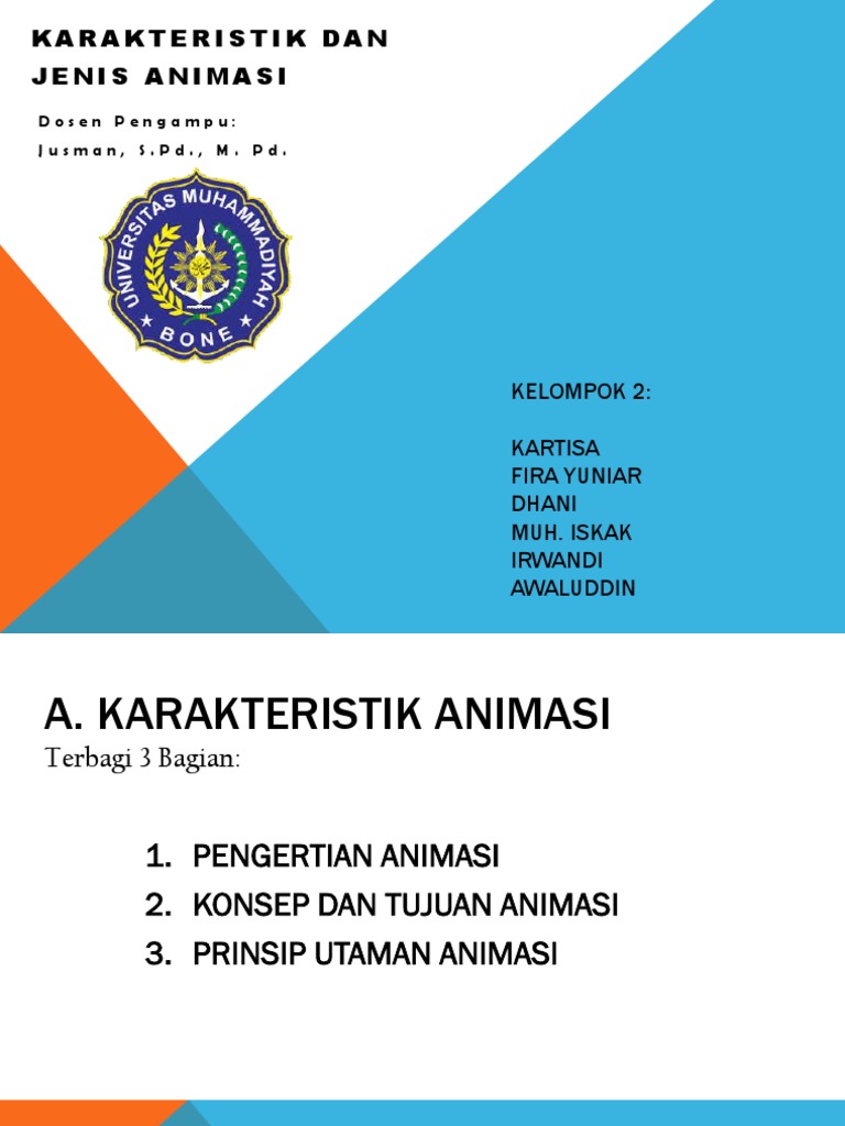 KLP 2 - Karakteristik Dan Jenis Animasi - Pak Jusman | PDF | Komputer