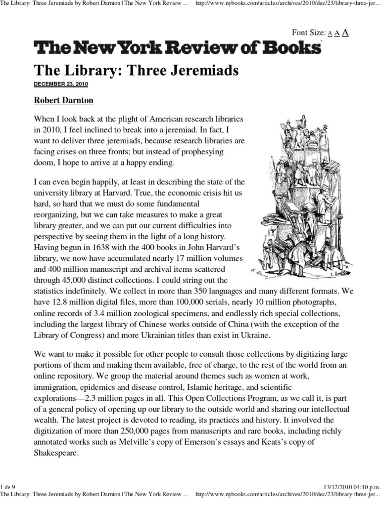 The Library Three Jeremiad.. | PDF | Open Access | Academic Journal