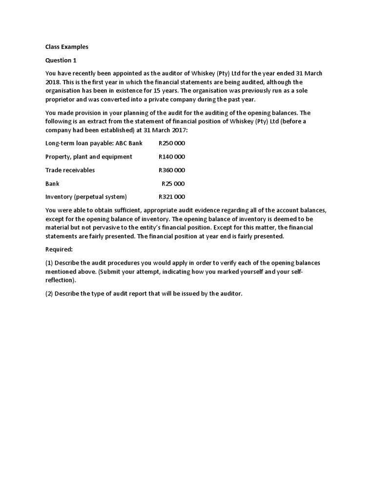 Class Examples On Conso Acc | PDF | Audit | Auditor's Report
