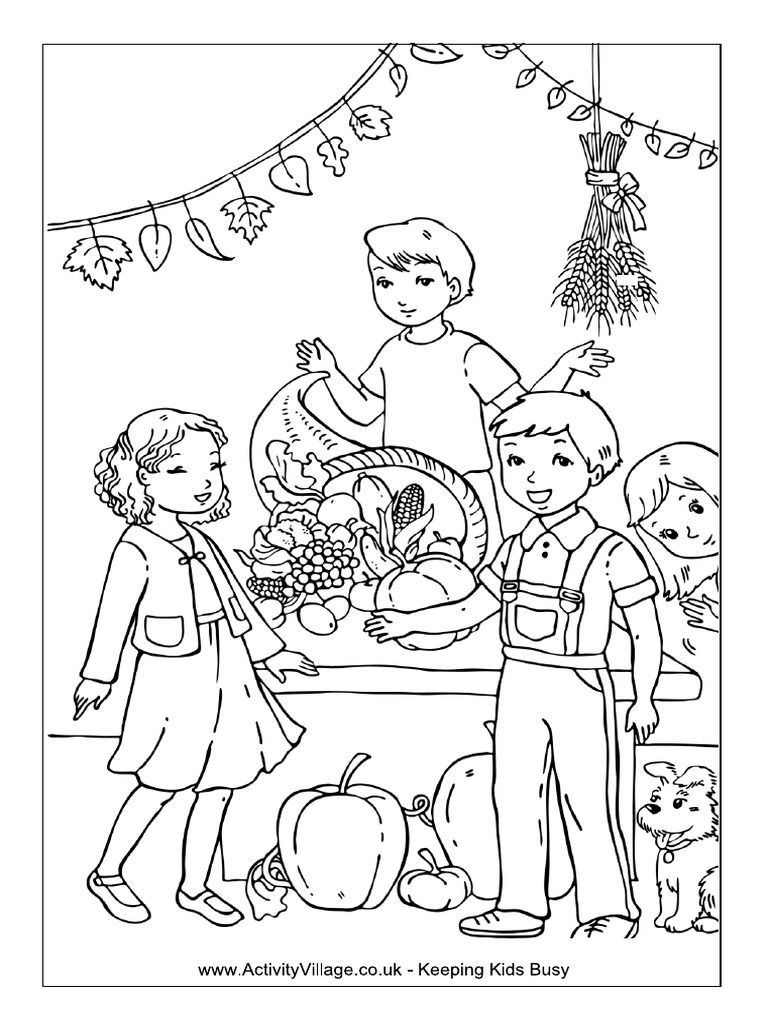 Harvest Festival Colouring Page | PDF