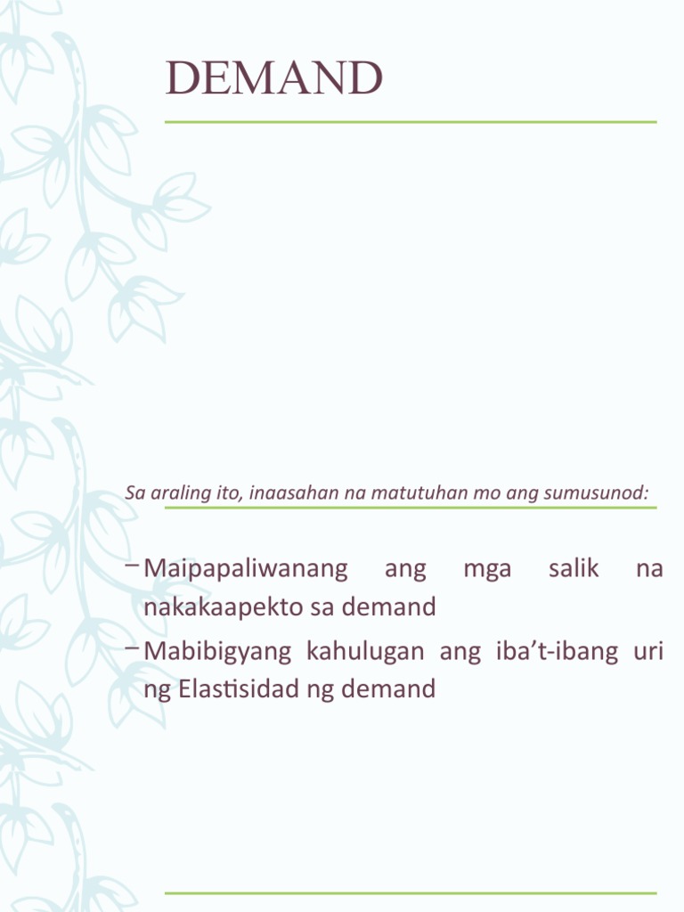 2.salik at Elastisidad NG Demand | PDF