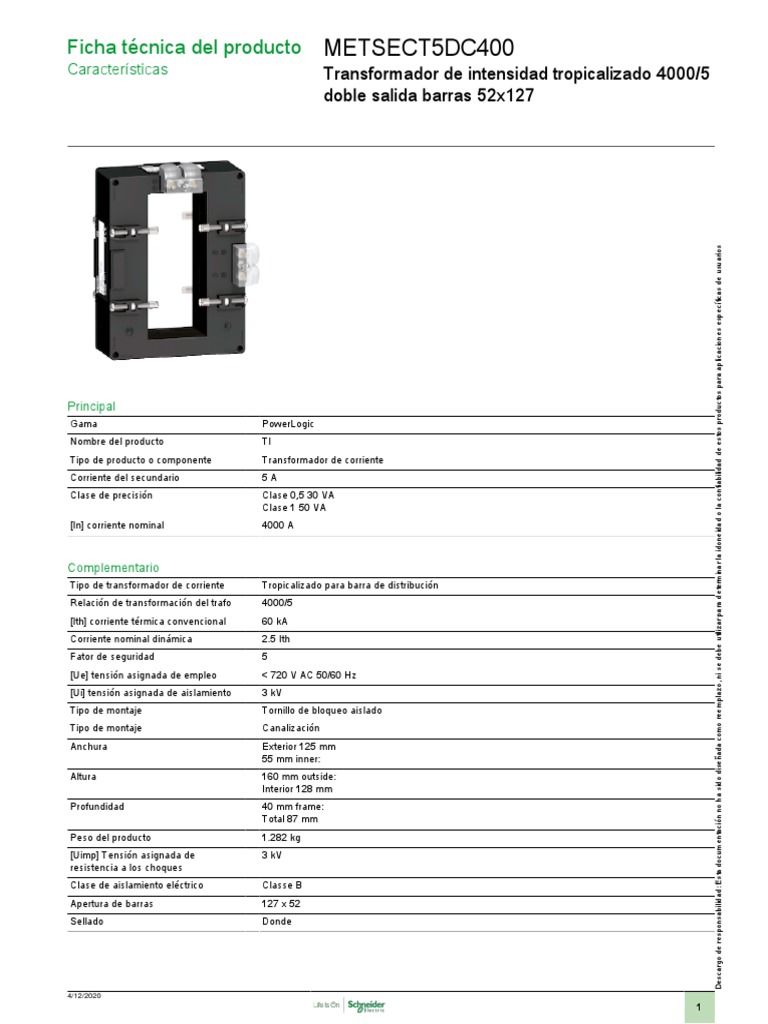 Iem3000 Series Metsect5dc400 | PDF | Transformador | Residuos