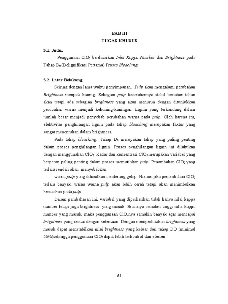 BAB III TUGAS KHUSUS Dan IV PENUTUP (61-77) | PDF